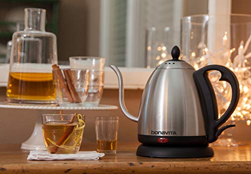 Bonavita 1.0L Electric Kettle Featuring Gooseneck Spout, BV3825B