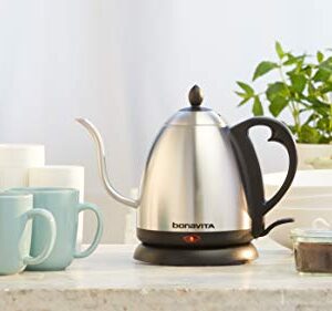 Bonavita 1.0L Electric Kettle Featuring Gooseneck Spout, BV3825B