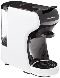 frigidaire ecmn103-white multi capsule compatible coffee maker-nespresso dolce gusto and grounds, white