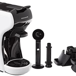 FRIGIDAIRE ECMN103-WHITE Multi Capsule Compatible Coffee Maker-Nespresso Dolce Gusto and Grounds, White