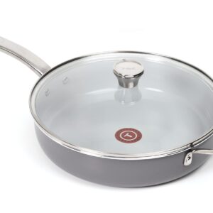 T-fal Fresh Gourmet Recycled Aluminum Ceramic Nonstick Jumbo Cooker 5 Quart Cookware, Pots and Pans, Dishwasher Safe