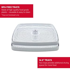 NESCO SQT-2 Square 14 1/2" Speckled Plastic Add-A-Trays, FD-80 Food Dehydrators, White