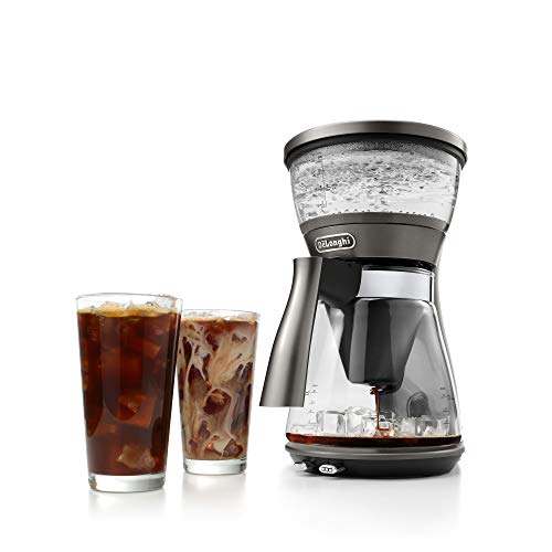 De'Longhi 3-in-1 Specialty Coffee Brewer, IcedCoffee Maker (Bold Cold Brew), Gourmet Pour Over, Premium Drip, SCA GoldenCup Certified, Glass Carafe, 8-Cup, ICM17270