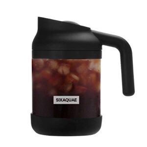 sixaquae cold brew coffee maker stainless steel strainer large,durable iced coffee maker cold brew pitcher,dishwasher safe 38 oz iced tea maker