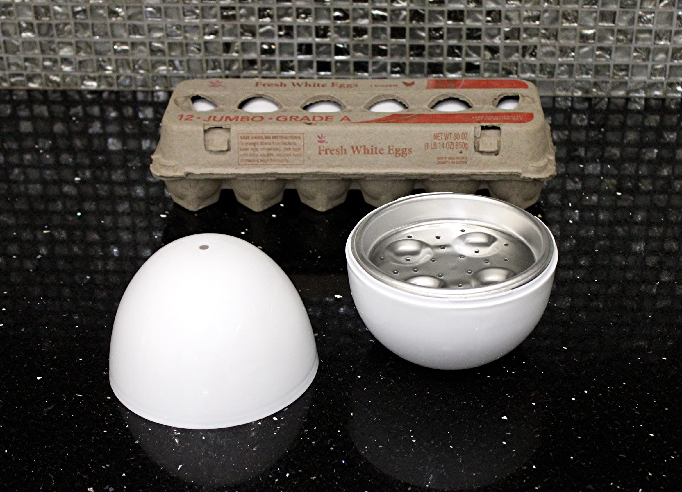 Microwave Egg Boiler Cooker Hard or Soft Boiled Eggs BPA Free Cook Up To 4 Eggs In Minutes Food-Grade