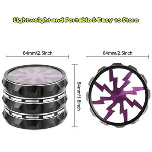 Kitchen Grinder with Storage Bag - 2.5 inch - Purple