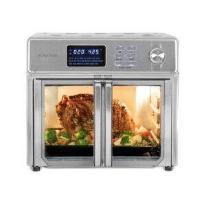 Kalorik 26 QT Digital Maxx Air Fryer Oven, Includes Cookbook. Sears up to 500 degrees F, Stainless Steel (Renewed)