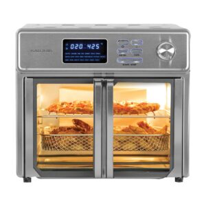 Kalorik 26 QT Digital Maxx Air Fryer Oven, Includes Cookbook. Sears up to 500 degrees F, Stainless Steel (Renewed)