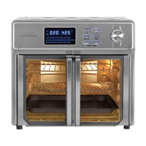 Kalorik 26 QT Digital Maxx Air Fryer Oven, Includes Cookbook. Sears up to 500 degrees F, Stainless Steel (Renewed)