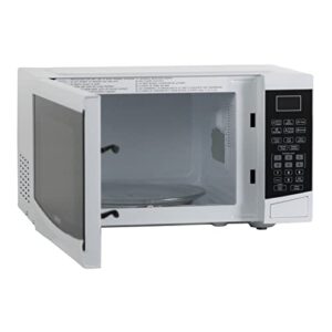 West Bend WBMW92W Microwave Oven 900-Watts Compact with 6 Pre Cooking Settings, Speed Defrost, Electronic Control Panel and Glass Turntable, White