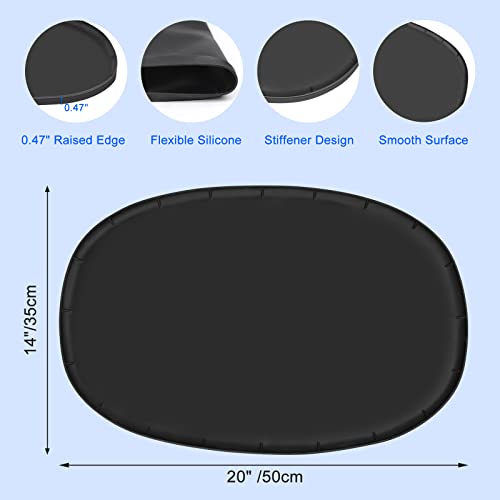 Slow Cooker Heat Resistant Mat for 6-8 Quart, Non Slip Washable Silicone Mats for Crock-Pot/Elite Gourmet/Hamilton Beach 6-8 Quart Oval Slow Cooker Kitchen, Heat Protector Pad Mat for Kitchen Counter Countertops (1 Piece)