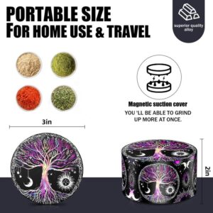 Grinder Spice Grinder Grinder,3.0 Inch Bohemian Tree Of Life，Zinc Alloy Grinder，Easy To Carry Easy To Clean，Perfect Gift