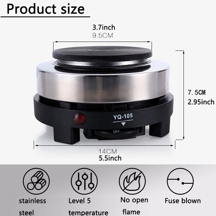 OIHYA 500w Small Hot Plate，Multi-function Mini Portable Electric Stove Hot Burner For Home Kitchen Cooking 110v