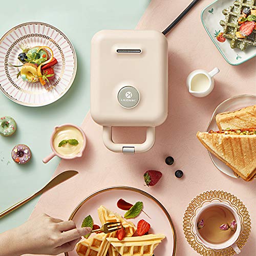 Liven Mini Waffle Maker, 3-in-1 Waffle Maker with Removable Non-Stick Plates, Compact Design, Easy to Clean, Perfect for individuals, On the Go Breakfast, Lunch, Snack, Pink