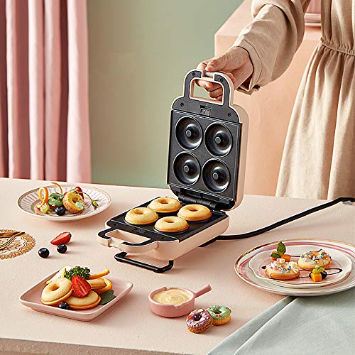 Liven Mini Waffle Maker, 3-in-1 Waffle Maker with Removable Non-Stick Plates, Compact Design, Easy to Clean, Perfect for individuals, On the Go Breakfast, Lunch, Snack, Pink