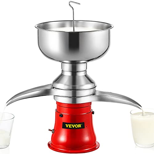 VEVOR Milk Cream Centrifugal Separator, Normal, Red