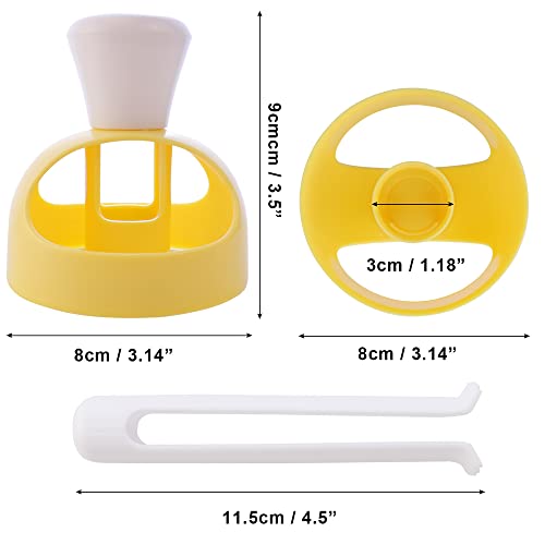 HengKe 2 Pack Plastic Donut Cutters with Dipping Pliers Doughnut Mould Doughnut Maker DIY Doughnut Baking Tool Non-Stick Donut Mould Cake Mould Pastry Tools Biscuits Doughnut Hole Cutters