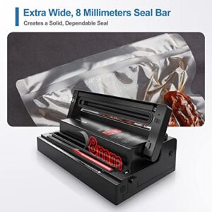 MAGIC SEAL MS300 Precision Vacuum Sealer Machine, Double Pump Commercial Food Sealer with Built-in Auto Cooling System, Compatible with Mylar, Smooth and Embossed Bags, Extra Wide Seal Bar