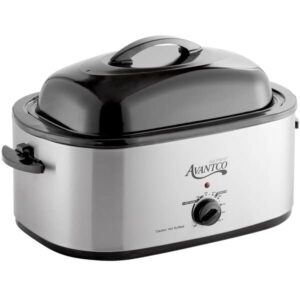 avantco acr22ss 22 qt. countertop roaster oven/warmer - 120v, 1450w