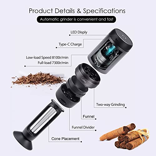 GOCHA Gadgets, Roll Filler Machine Smart Herb & Spice Grinder, Filler for Pre-Rolled Rolling Papers – Thunder Grinder Filling Machine