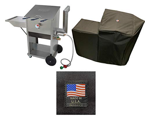 Enterprises 700-709 PVC Coated Polyester Cover 5009 Full Length Custom Protection Made for 9 Gallon Deep Fryer Protection from The Elements Made in The USA Compatible with Bayou Classic Deep Fryer