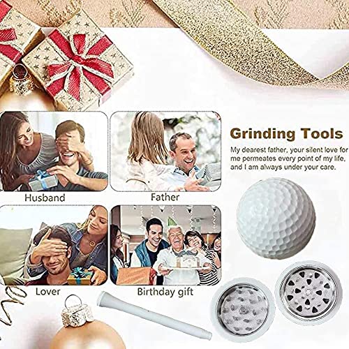 Golf Ball Grinder 2" Inch, Kitchen Spice Grinder Tool Gift Set for Fathers Day Christmas (Green)