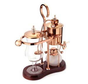 diguo belgian/belgium luxury royal family balance syphon coffee maker, siphon brewer, elegant design retro-style (polished rose gold)