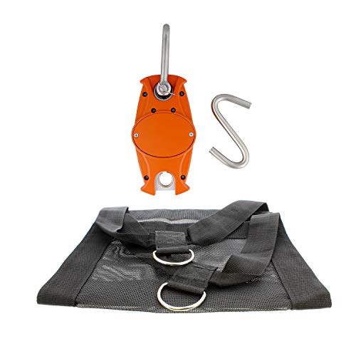 Rural365 Digital Hanging Scale Orange Calf Scale & Calf Sling for Weighing 660 lb Mini Crane Scale & Livestock Sling