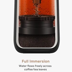 i cafilas Portable French Press Coffee Maker with Unique Filter Vacuum Insulated Travel Coffee Mug 12oz Hot/Cold Brew Coffee Press Stainless Steel Coffee & Tea Maker Great for Camping and Travel