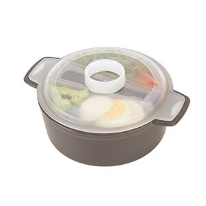 Prep Solutions by Progressive 4-Piece Microwave Ramen Bowl To-Go, Gray - PS-94GY Soup Spoon Included, Perfect for Ramen, Udon, Pho Noodles Dishwasher Safe BPA FREE