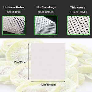 6 Pieces Silicone Dehydrator Sheets,Non-stick Food Fruit Dehydrator Mats,Reusable Steamer Mesh Mat,for Food Dehydrator/Freeze Dryer(12x13 inch)