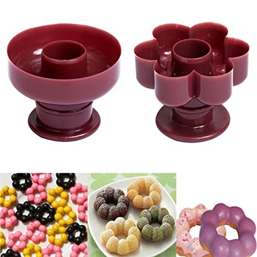 DD-life 8 Pcs Donut Maker Cutter, Doughnut Molds,DIY Donut Mold,Donut Cutter,Biscuit Stamp Cake Mould,Fondant Cake Bread Dessert Bakery Mould,Home Kitchen DIY Baking Tool