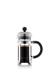 bodum chambord french press coffee maker with bpa-free tritan plastic shatterproof carafe, 12 ounce, chrome