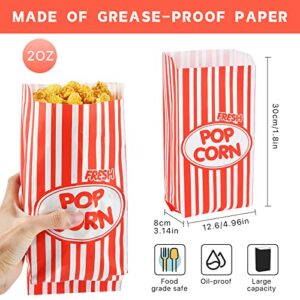 Elesunory 202Pcs Popcorn Machine Supplies Set- 1Pcs Kernel Sifting Speed Scoop 1Pcs Seasoning Dredge 200Pcs Popcorn Bags- Popcorn Kit for Commercial and Home Use (2 Oz)