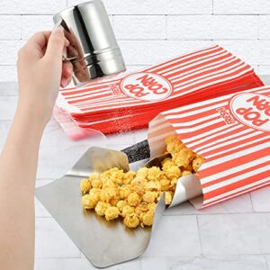 Elesunory 202Pcs Popcorn Machine Supplies Set- 1Pcs Kernel Sifting Speed Scoop 1Pcs Seasoning Dredge 200Pcs Popcorn Bags- Popcorn Kit for Commercial and Home Use (2 Oz)