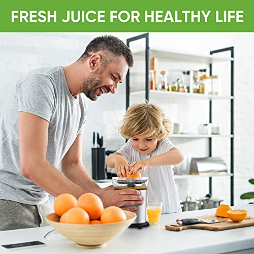 ASLATT Citrus Juicer Electric, Stainless Steel Orange Juicer Squeezer Juice Maker for Lime Grapefruit Lemon，Orange Juicer Machine, Detachable Design, Easy Clean