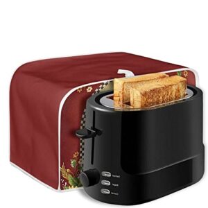 ZFRXIGN Chicken 4 Slice Toaster Cover for Home Kitchen Decor Accessories Rooster Toaster Oven Cover Washable Small Appliance Covers with Top Handle Red