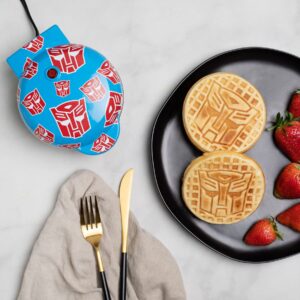 uncanny brands autobot mini waffle maker - transformers kitchen appliance