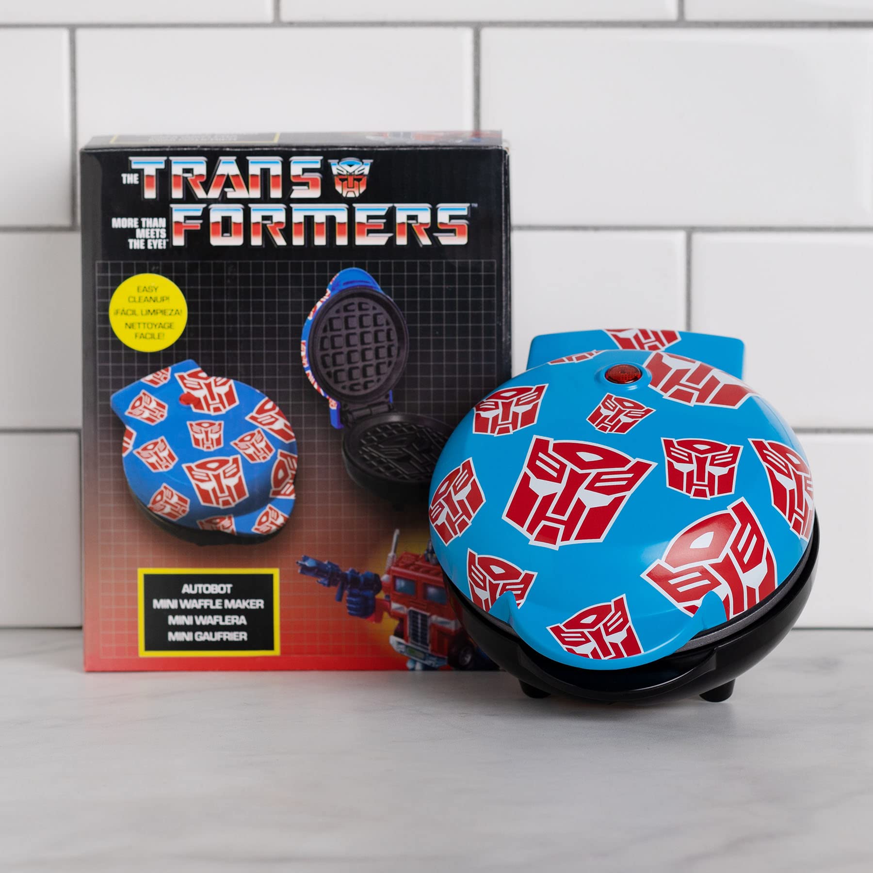 Uncanny Brands Autobot Mini Waffle Maker - Transformers Kitchen Appliance