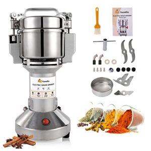 foundgo grain mill electric grinder cereals pulverizer spice grinding powder machine corn flour grinders for dry spices seeds herbs grains coffee rice pepper, commercial grade 150g