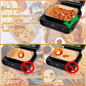 KBGRAX Air Fryer Liners for Ninja Smart XL Air Fryer,100PCS Disposable Parchment Paper Liners for Ninja FG551,IG601,IG651