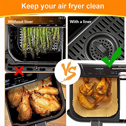 KBGRAX Air Fryer Liners for Ninja Smart XL Air Fryer,100PCS Disposable Parchment Paper Liners for Ninja FG551,IG601,IG651