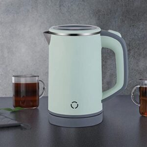 Mini Electric Kettle, 0.8L Portable Travel Tea Kettle Stainless Steel Double Layer Hot Water Cordless BPA-Free, 600 W Boil-Dry Protection Boiler and Heater Brand: NARBOR, green