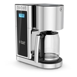 russell hobbs glass series 8-cup coffeemaker, black & stainless steel, cm8100bkr