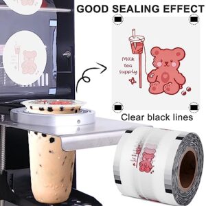 Tragaomx Cup Sealing Film Sealer Film Roll For Cup Sealing Machine For Bubble Tea Boba Cup Sealing Seal Film For 90-105mm PP Cup & Paper Cup Sealing Film