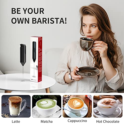 Electric Milk Frother Handheld, Whisk Drink Mixer for Coffee, Mini Mixer and Coffee Blender Frother Electric Coffee Stirrers For Cappuccino, Hot Chocolate, Frappe, Matcha, Latte, Matcha & More