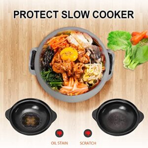 Silicone Slow Cooker Liners, Reusable Crock Pot Liners for 6-7 Qt, Heat Ressistant Divider Insert for Oval or Round Crock Pot, Replace Cooking Bags that Tend To Leak, BPA Free, Leakproof (Gray)