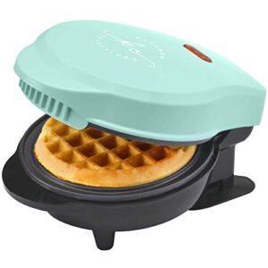 kitchen selectives mint green 4 inch round mini waffle maker