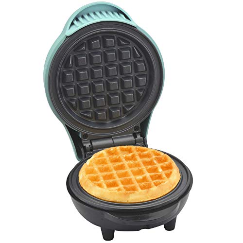 Kitchen Selectives Mint Green 4 Inch Round Mini Waffle Maker