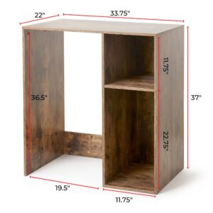 Yak About It® Mini Fridge Dorm Station - Dark Wood